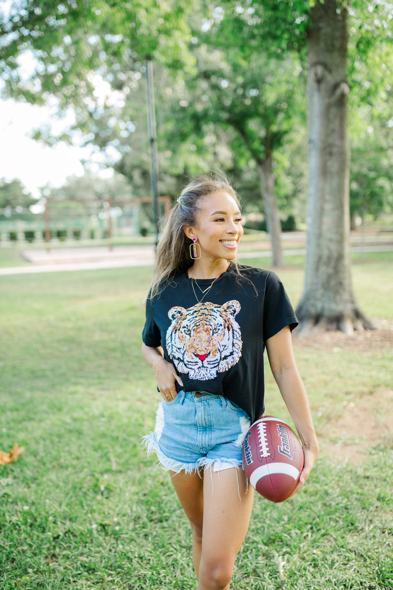 Purple/Gold Flake Stick Hoops – Taylor Shaye Designs