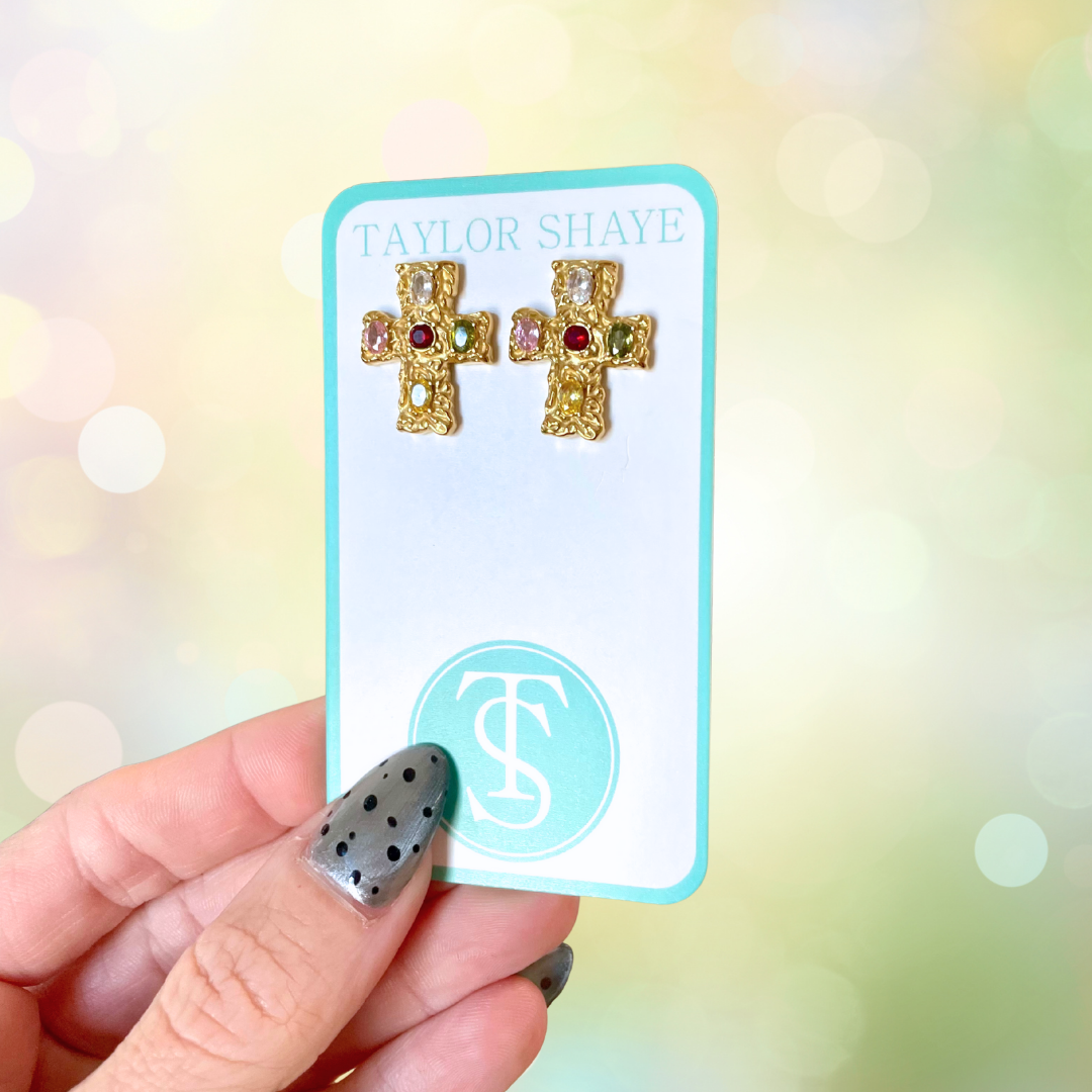 Martha Cross Stud – Taylor Shaye Designs