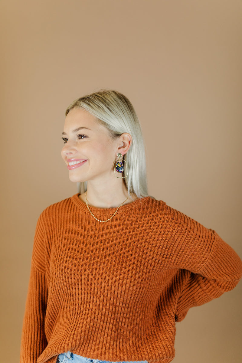 Midnight Flake Oval Hoops – Taylor Shaye Designs