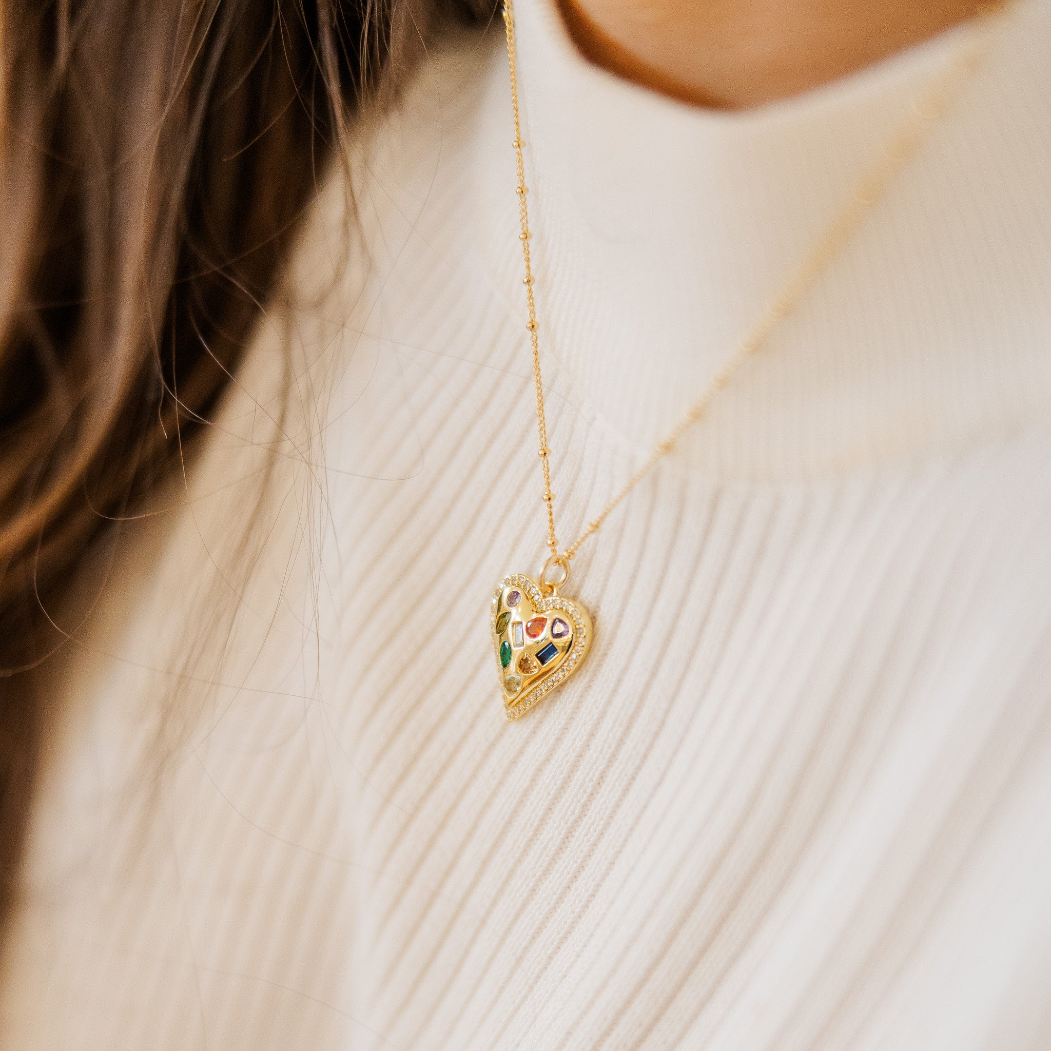 Heart Gem Necklace – Taylor Shaye Designs