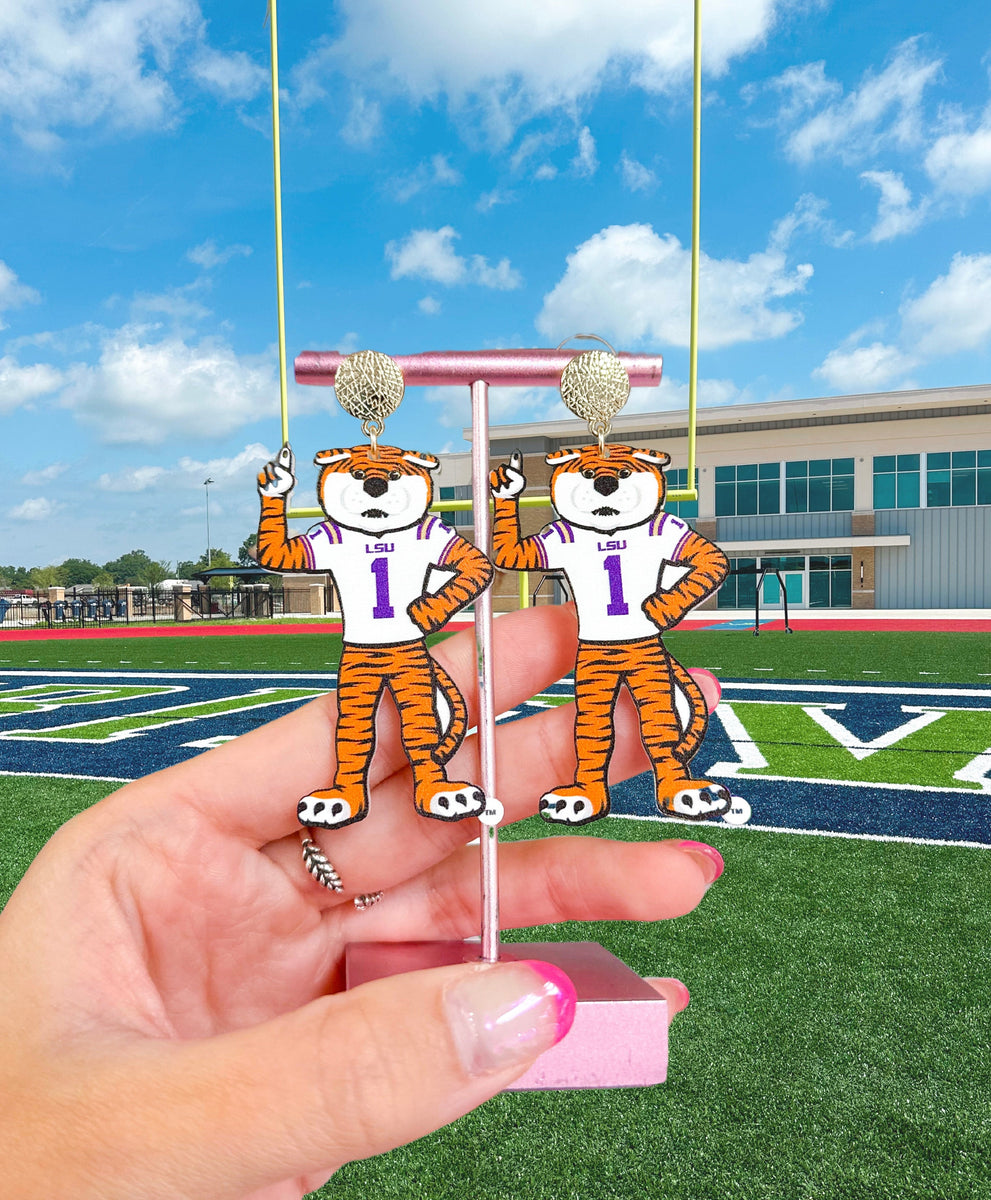 LSU Mike the Tiger Drops – Taylor Shaye Designs