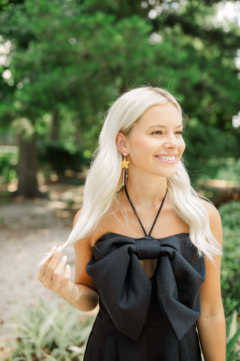 Black/Gold Star Chain Tassels – Taylor Shaye Designs