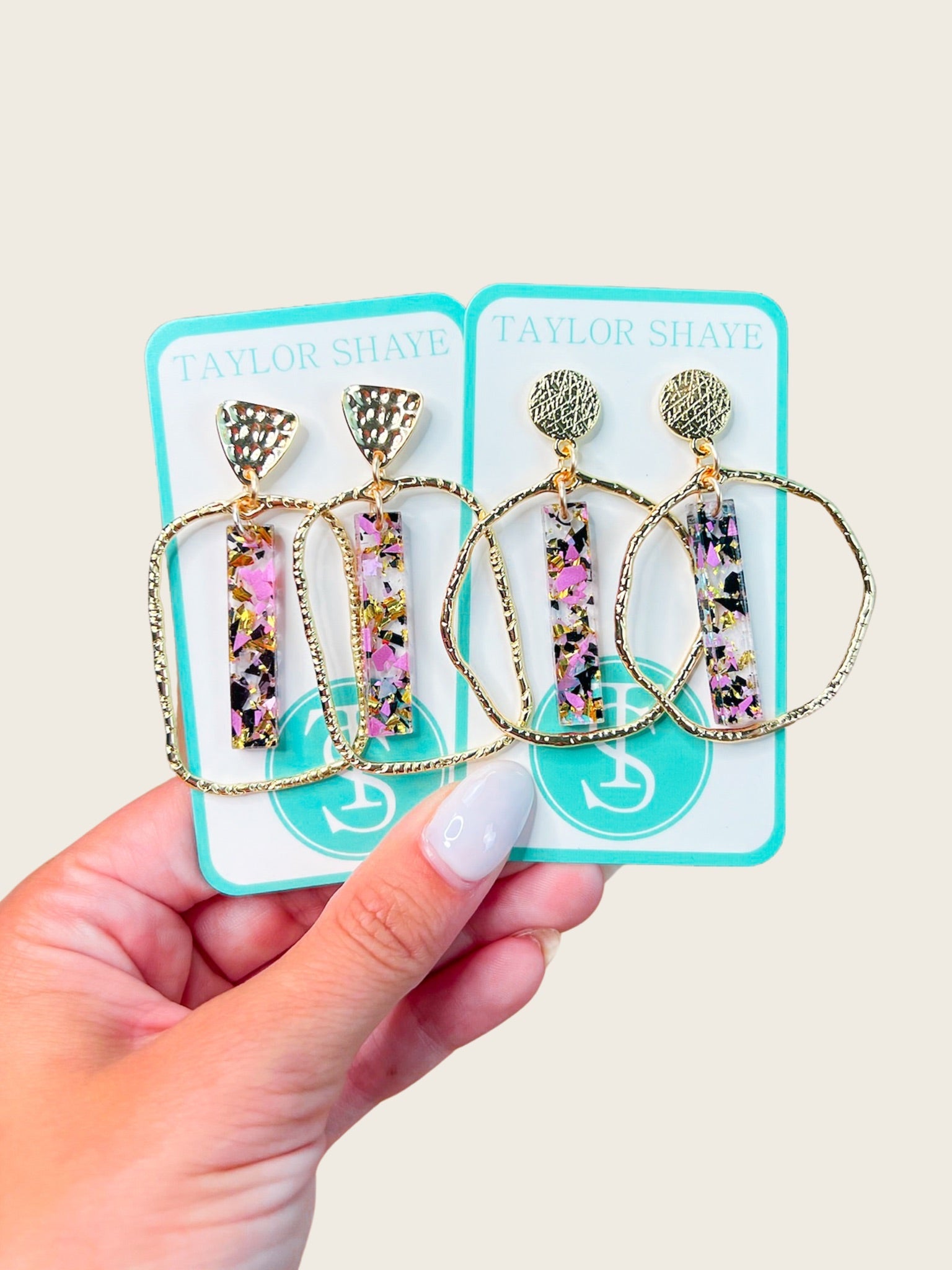 Alara Flake Stick Hoops – Taylor Shaye Designs