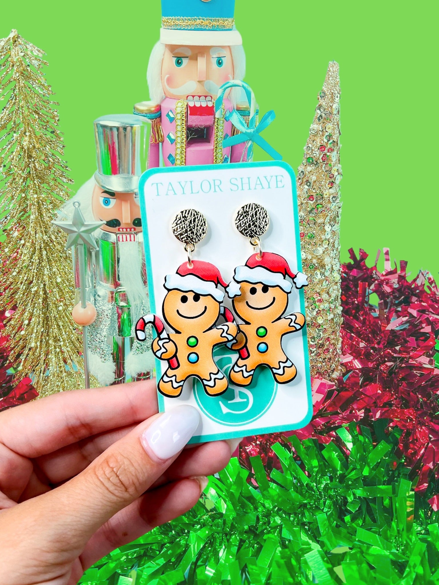Acrylic Gingerbread Man Drops – Taylor Shaye Designs