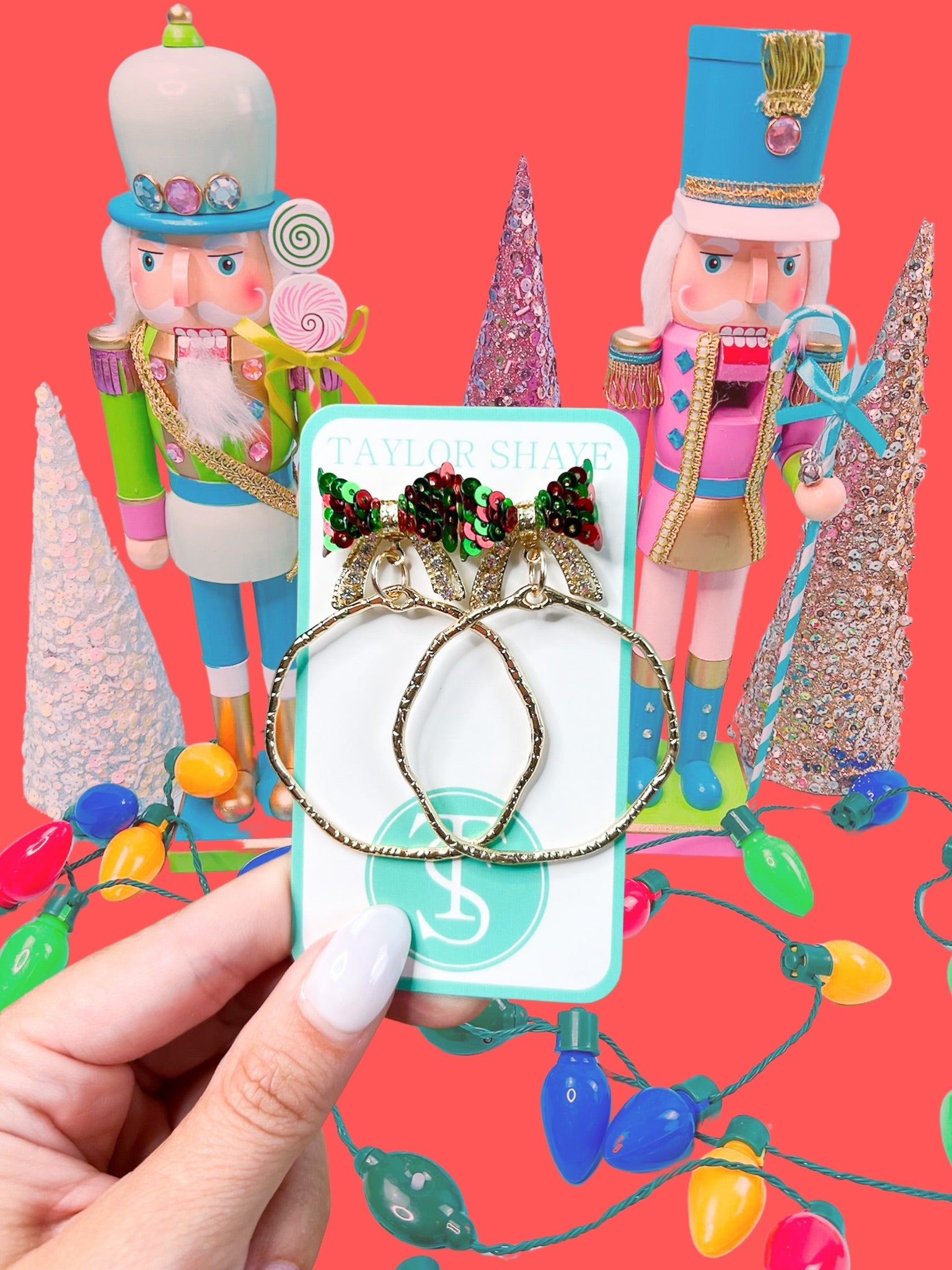 Christmas Mix Bethany Bow Hoops – Taylor Shaye Designs