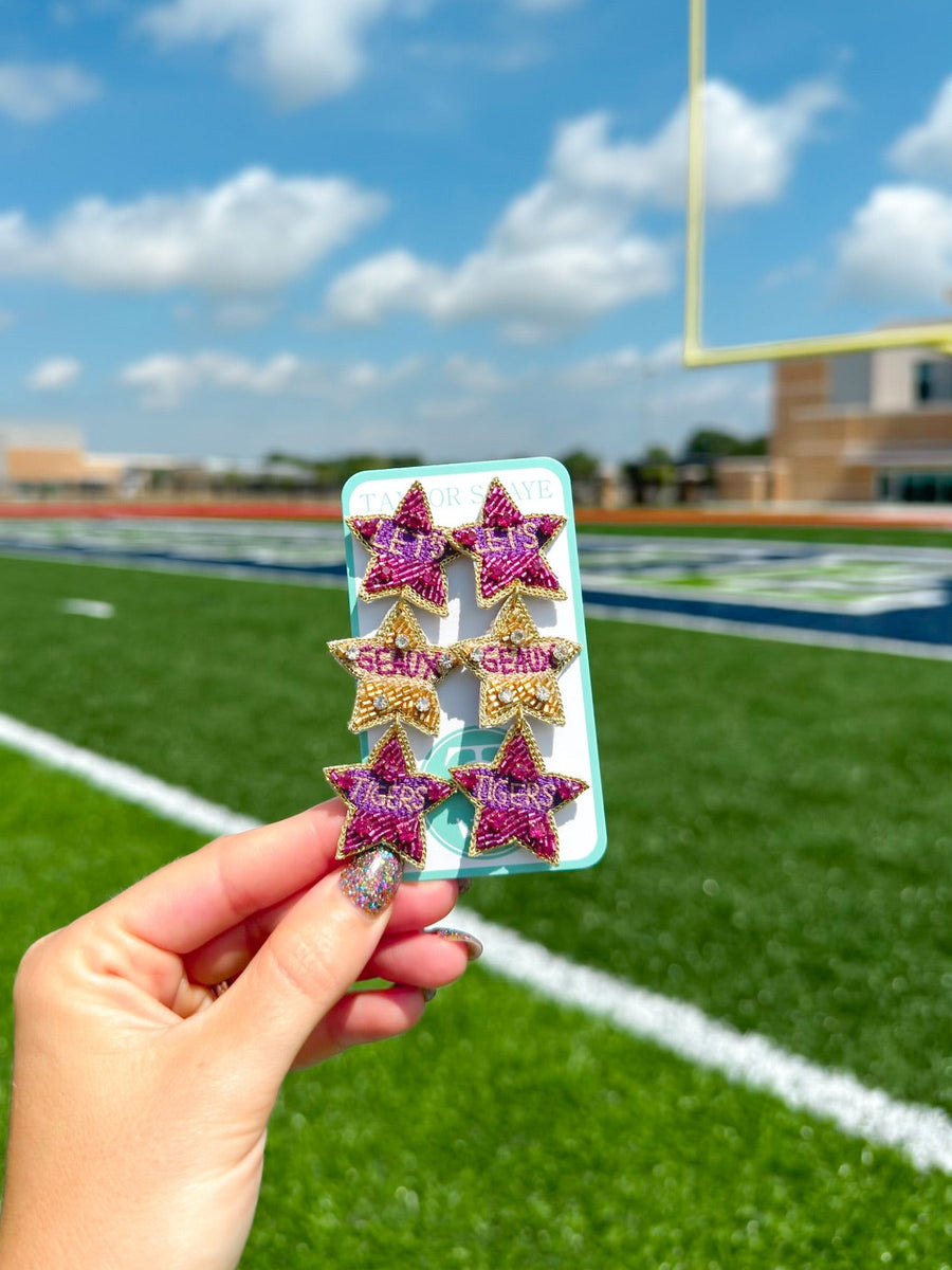 LSU Let's Geaux Tiger Triple Stars – Taylor Shaye Designs