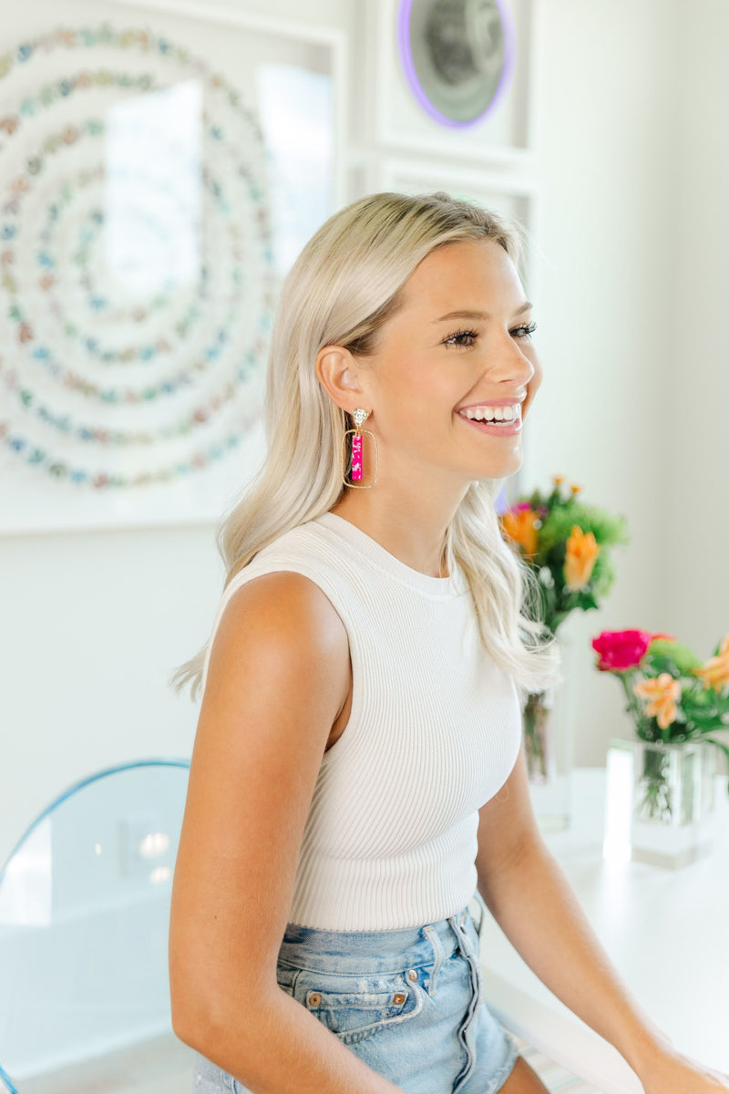 Cotton Candy Flake Stick Hoops – Taylor Shaye Designs