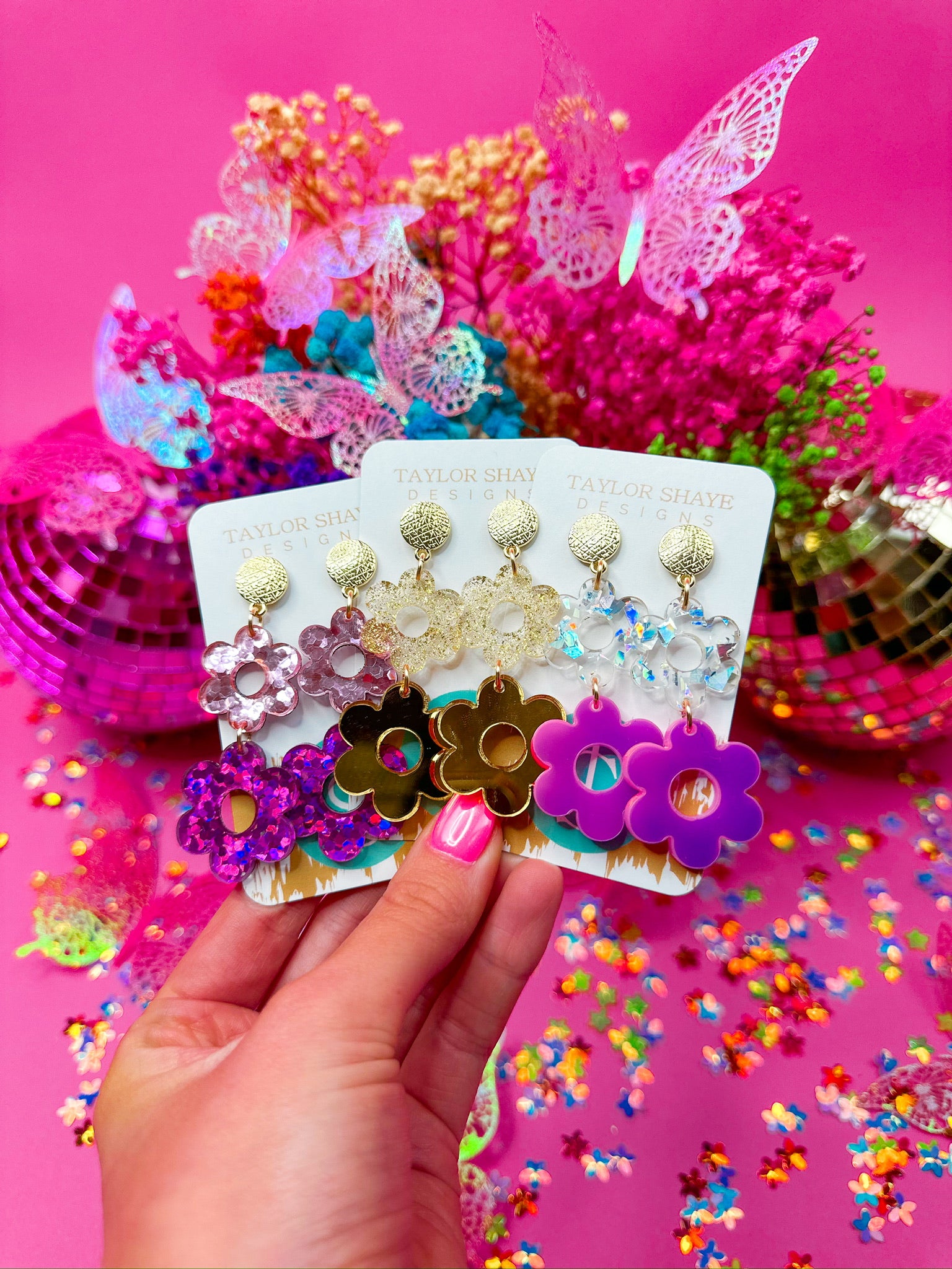 Gabriella Flower Drops – Taylor Shaye Designs