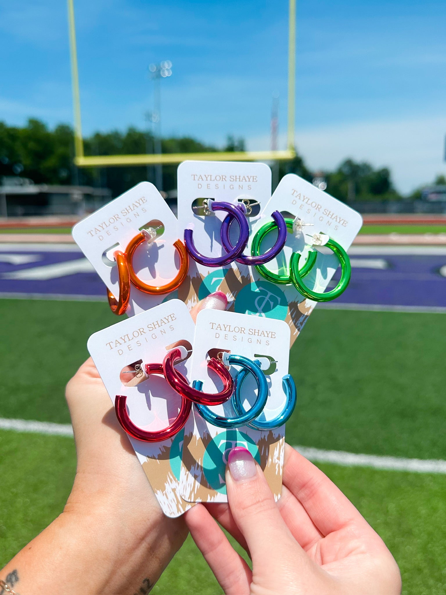 USA Metallic Hoops – Taylor Shaye Designs