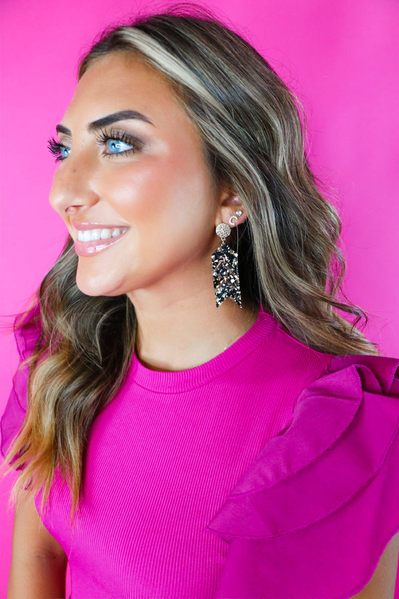 Black/Gold Flake Kensington Drops – Taylor Shaye Designs