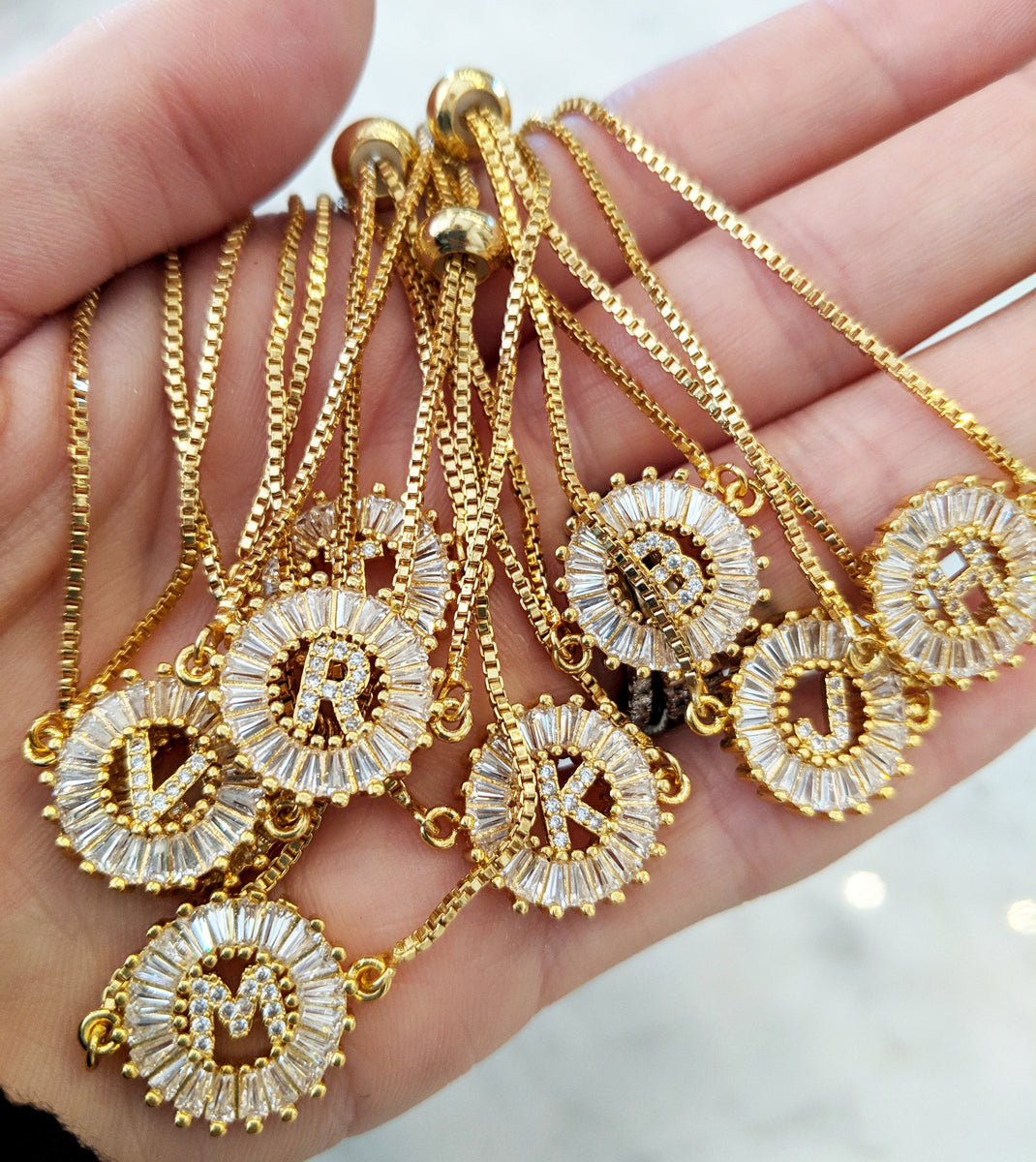 Initial Adjustable Bracelet | Gold – Taylor Shaye Designs