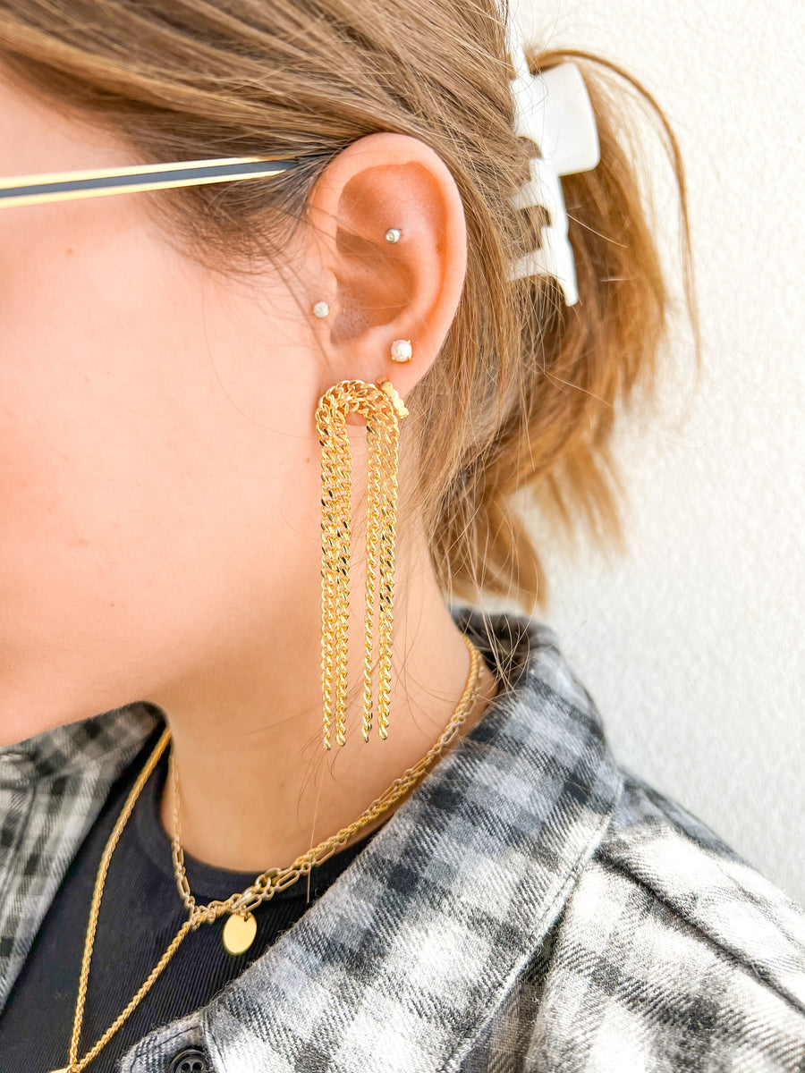 Tina Chain Drops – Taylor Shaye Designs