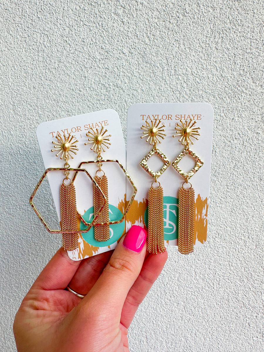 Gold Sally Chain Drops – Taylor Shaye Designs