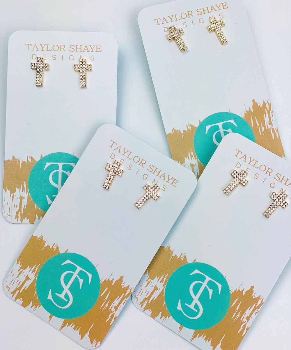 Ruth Cross Studs – Taylor Shaye Designs